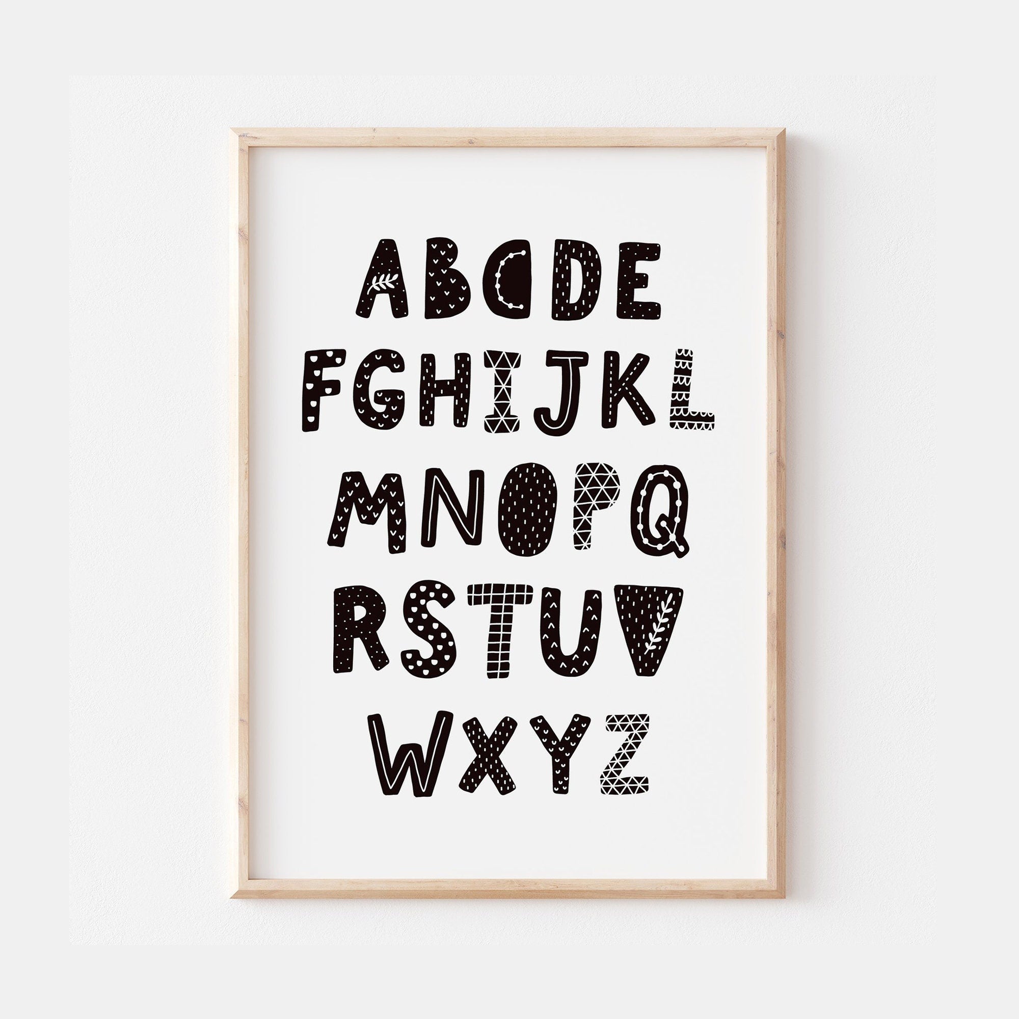 Scandi ABC Alphabet Print – Funky Print Factory